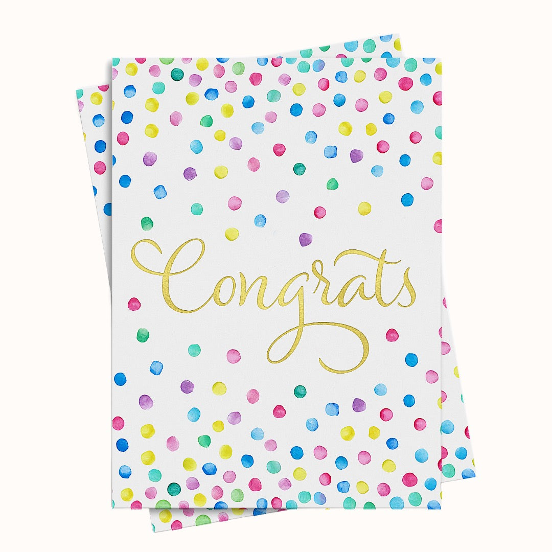 Congrats confetti Congratulation Printable Greeting Card – Vinky Doodles